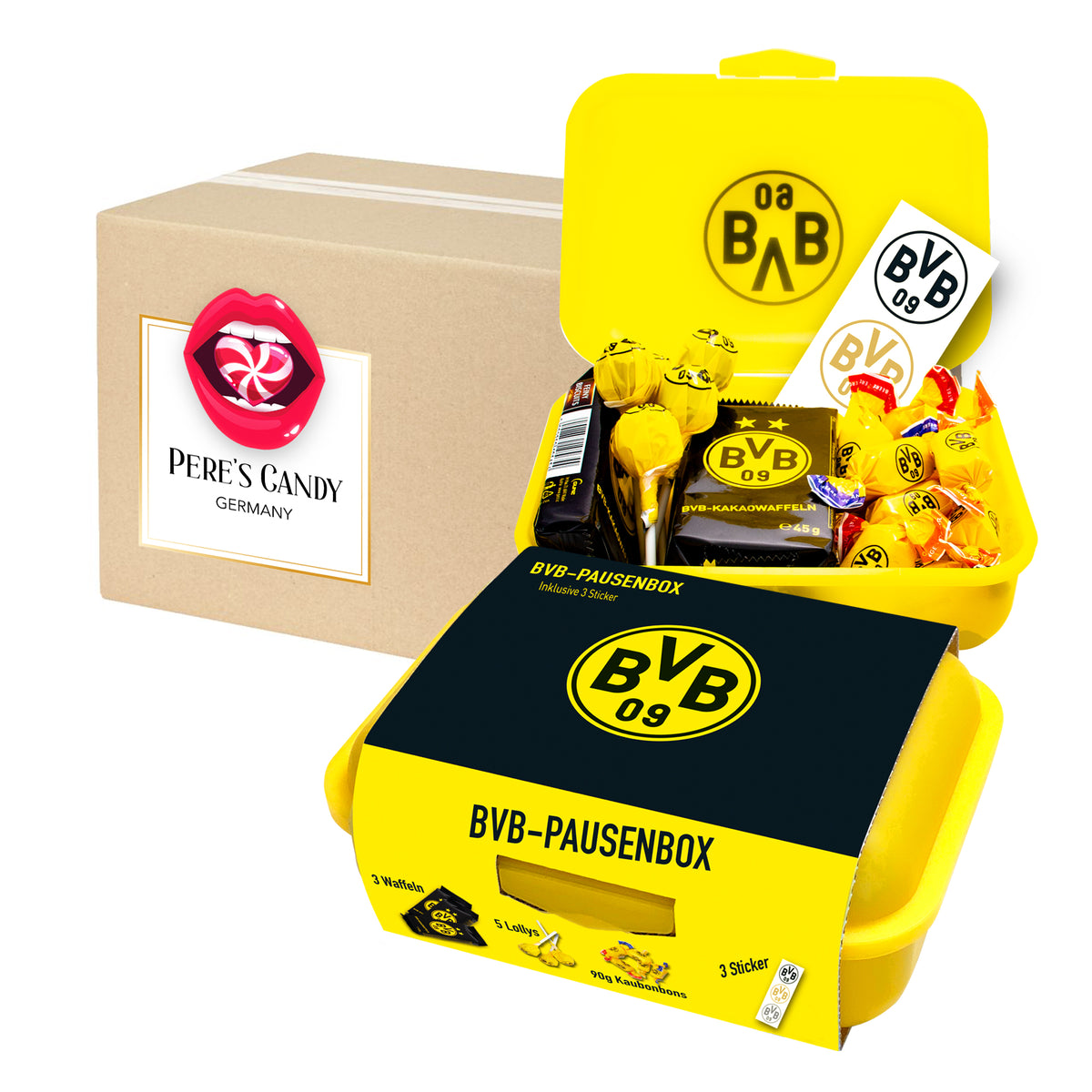 Fanartikel BVB Borussia Dortmund Pausenbox/Brotdose 275g – Pere's Candy