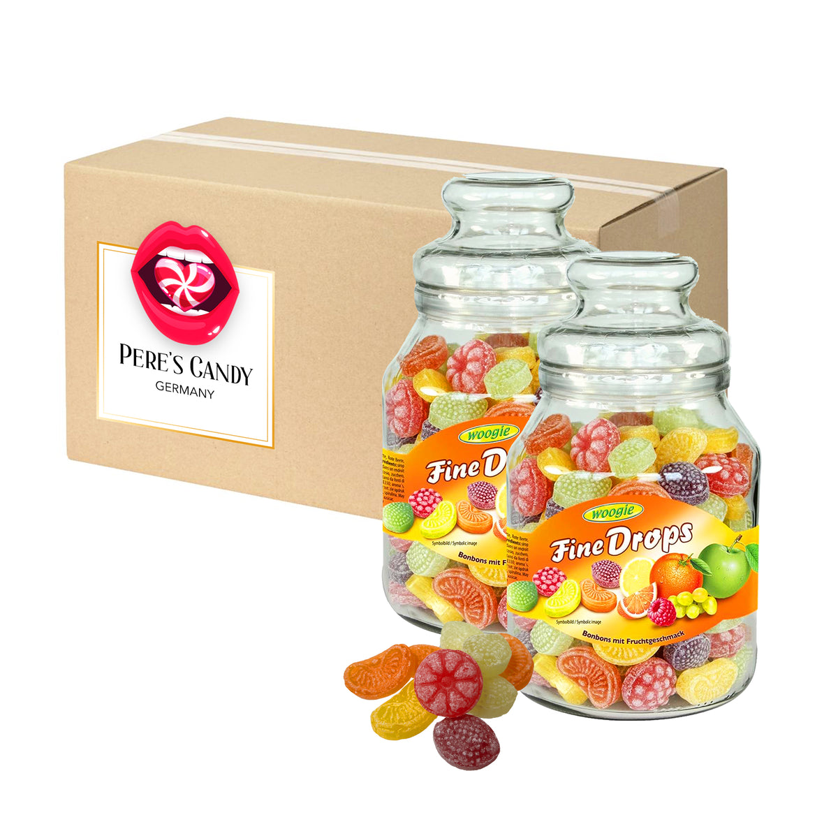 Fine Drops - Bonbons mit Früchtemixgeschmack 2x300g – Pere's Candy