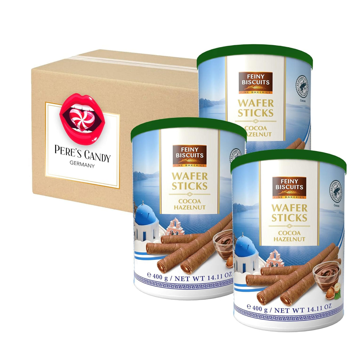 Haselnuss Wafer Sticks 3x400g – Pere's Candy