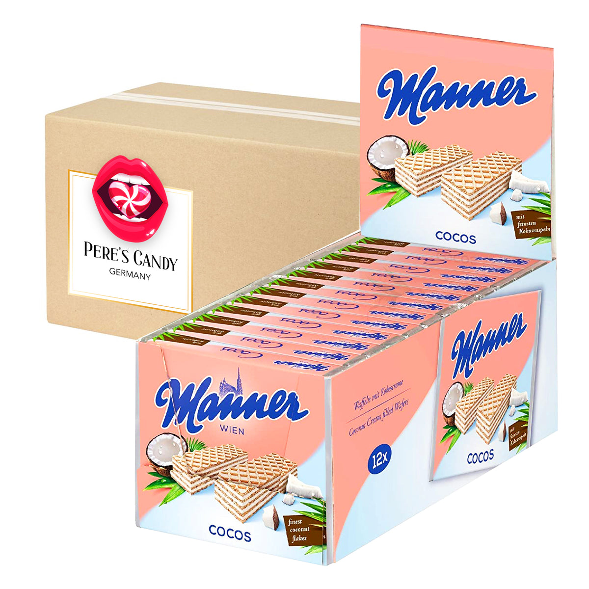 Manner Cocoscreme Waffeln 12x75g – Pere's Candy