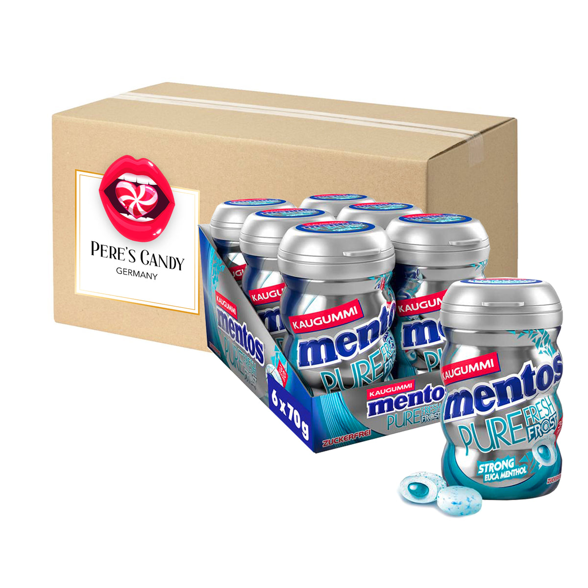 Mentos Pure Fresh Frost Kaugummi Zuckerfrei 6x70g – Pere's Candy