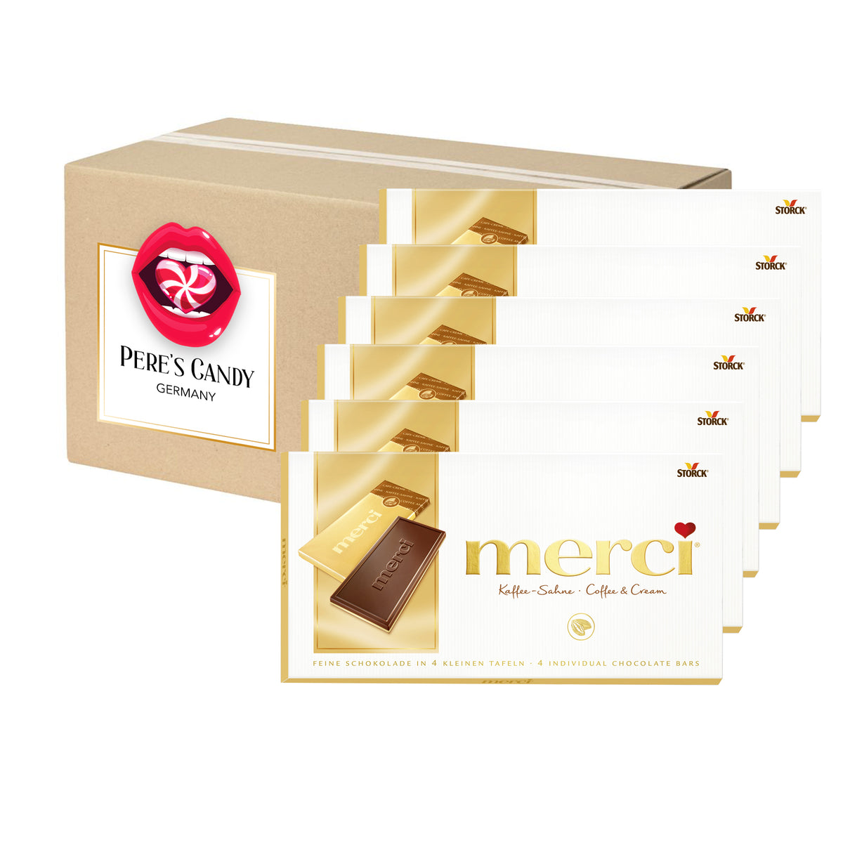 Merci Tafelschokolade Kaffee-Sahne 5x100g – Pere's Candy