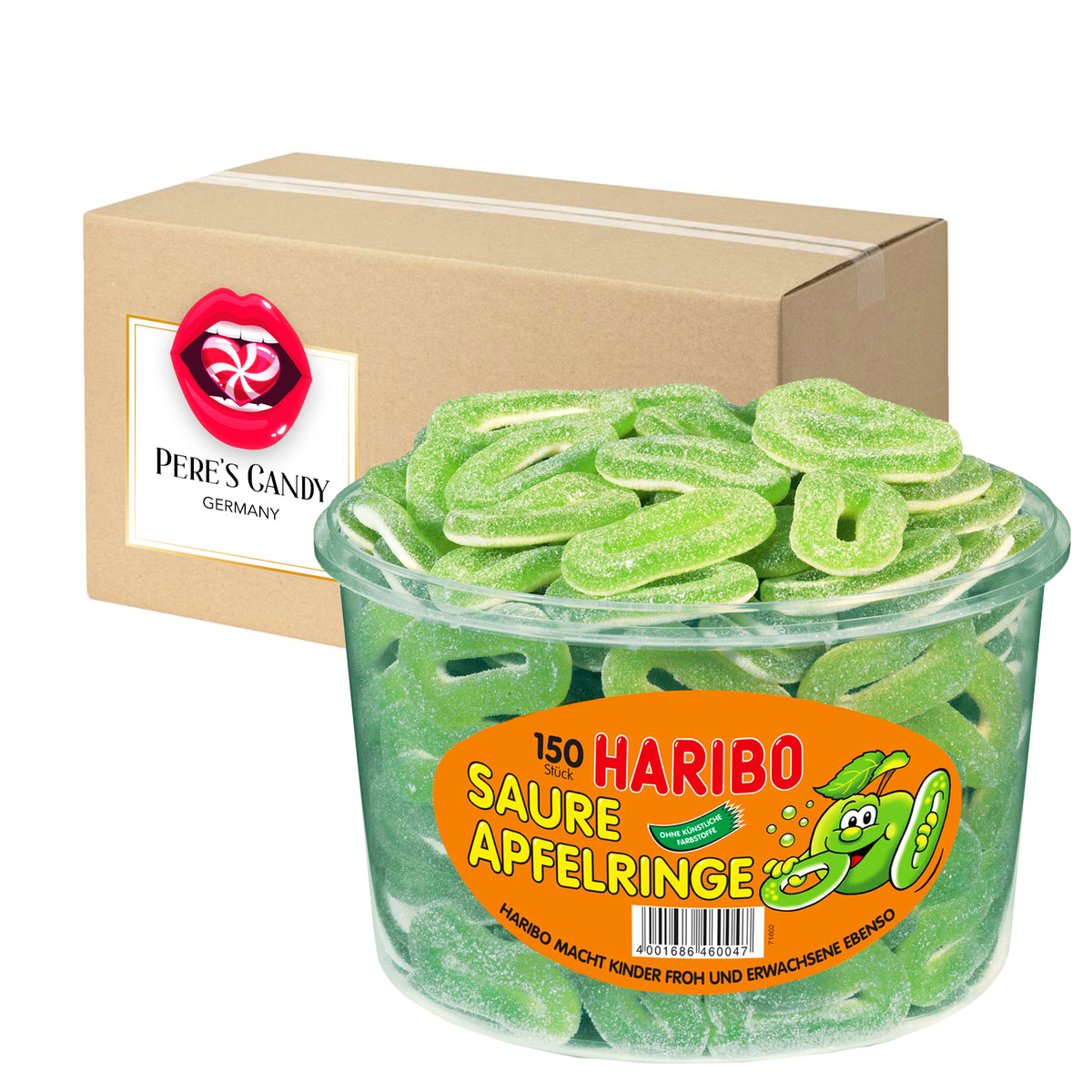 Haribo apple rings sour 150s – Pere's Candy