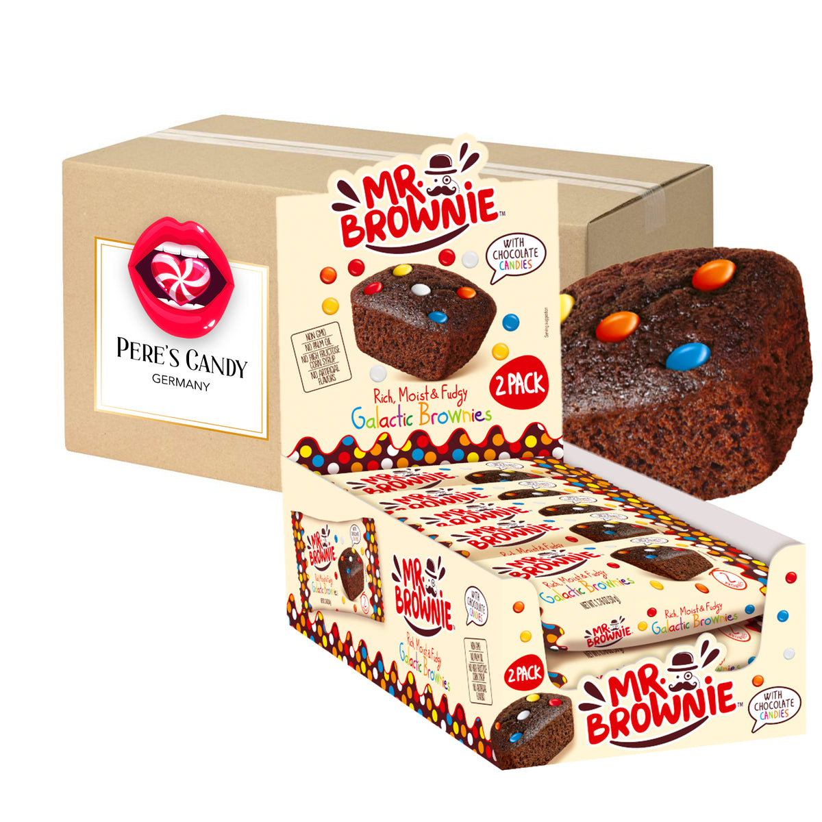 Mr. Brownie Galactic Brownies 12x50g – Pere's Candy