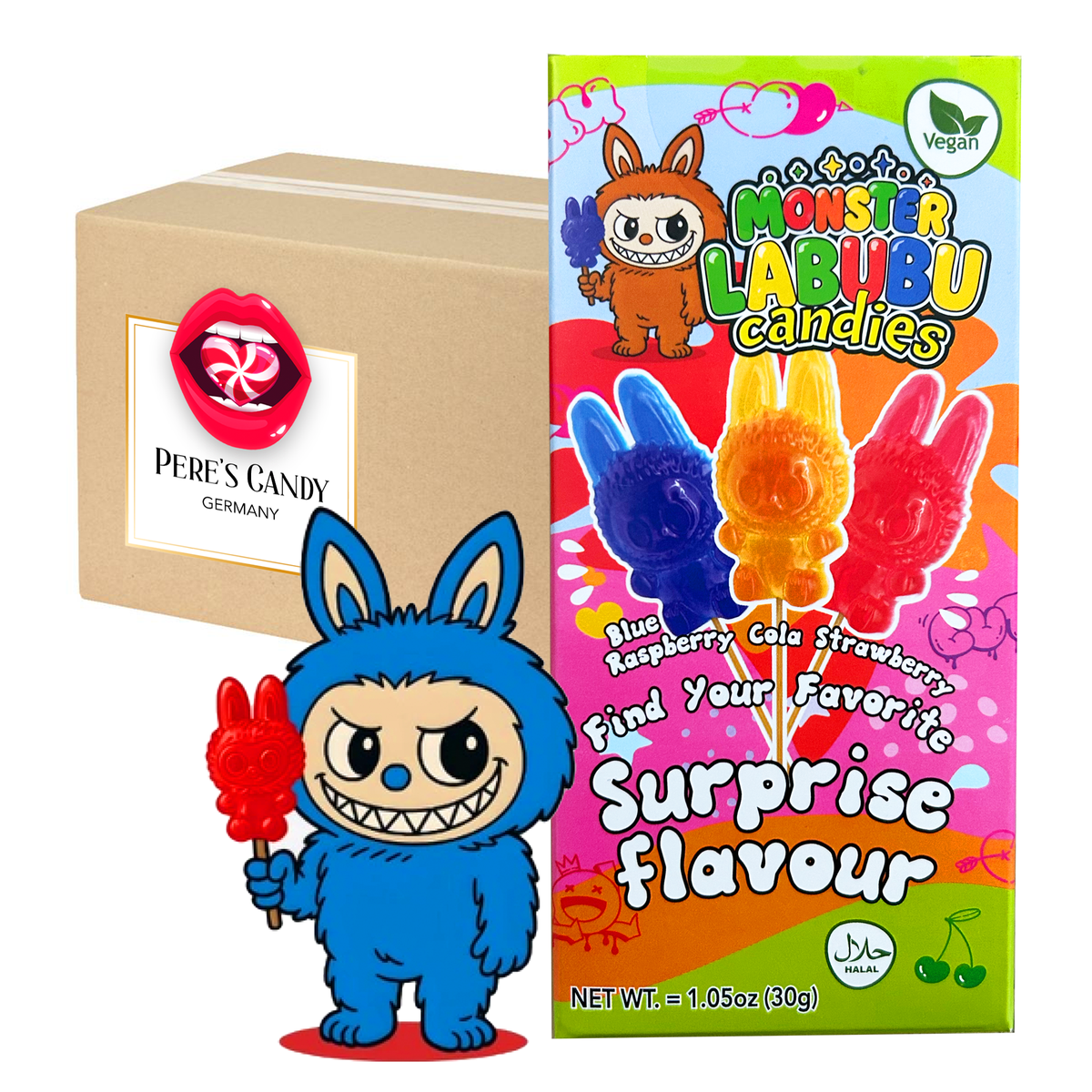 Monster Labubu Candies Lollipop 3x30g – Pere's Candy
