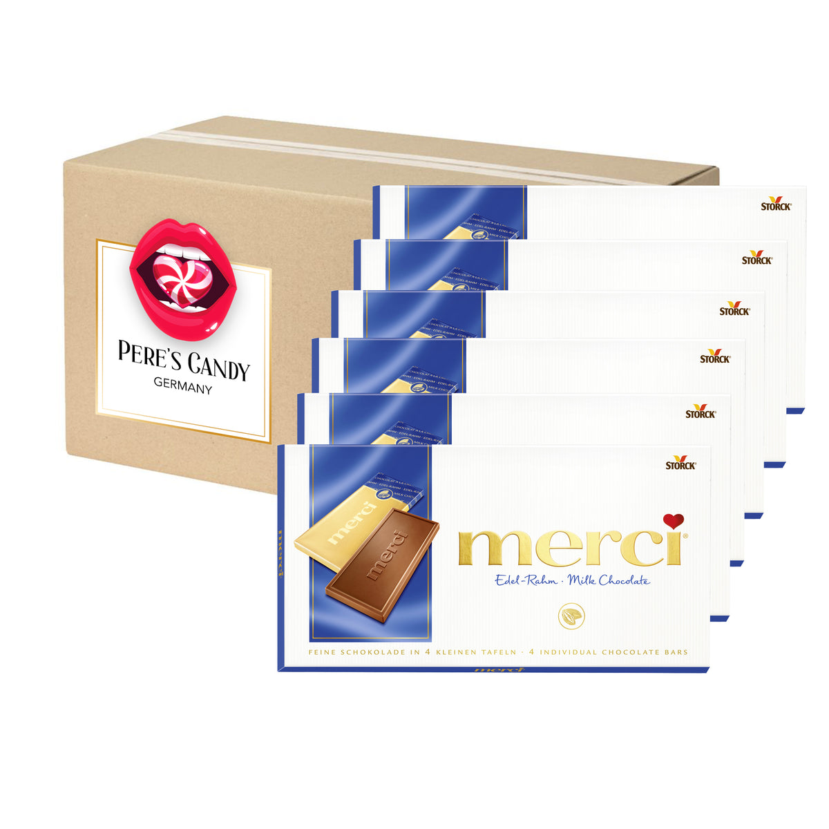 Merci Tafelschokolade Edel-Rahm 6x100g – Pere's Candy