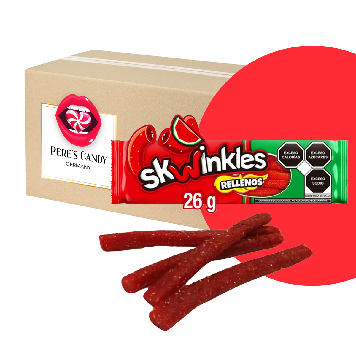2er Pack Skwinkles Rellenos Sandia - Watermelon flavor Mexican Candy 2 ...