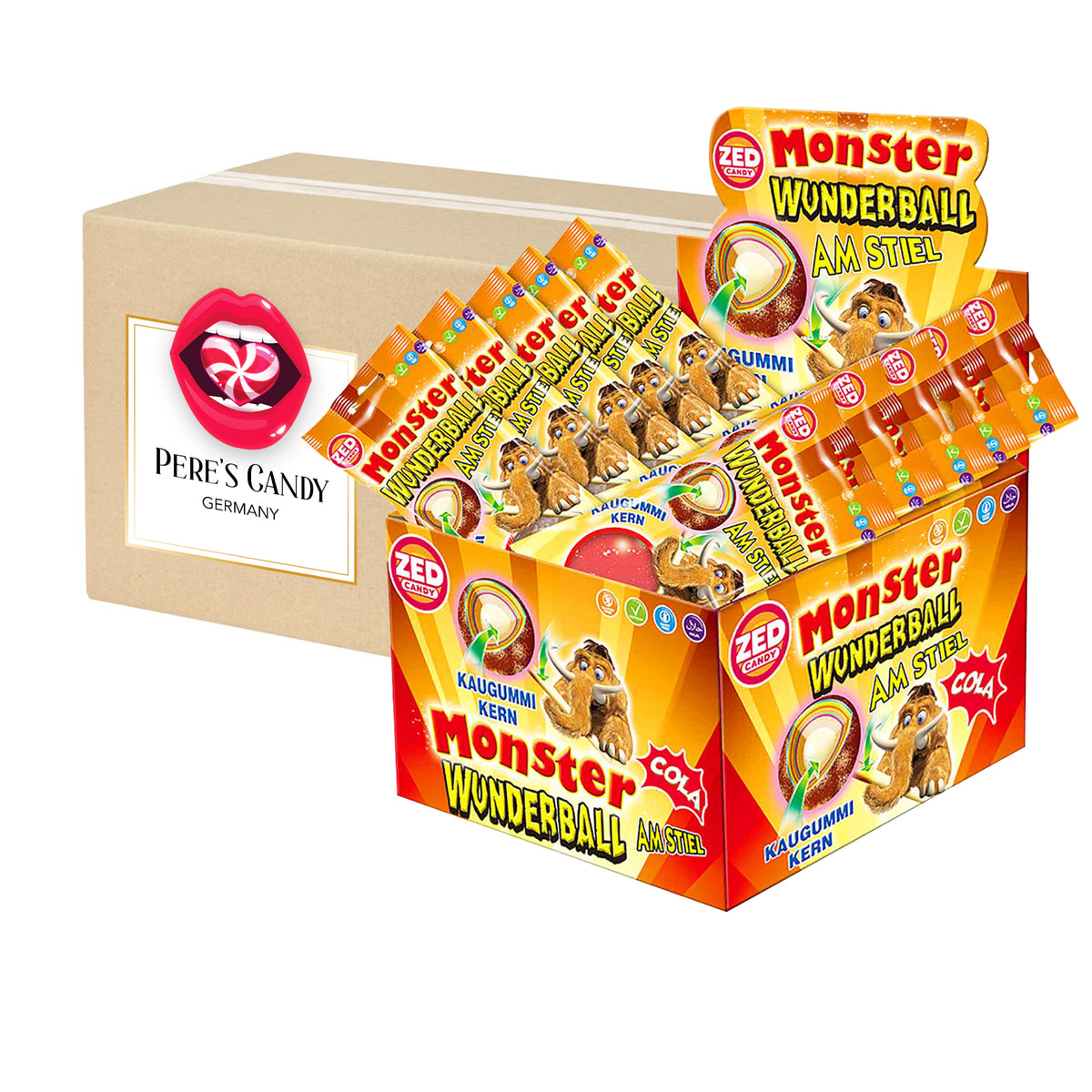 ZED Monster Wunderball am Stiel Cola 1,2kg – Pere's Candy