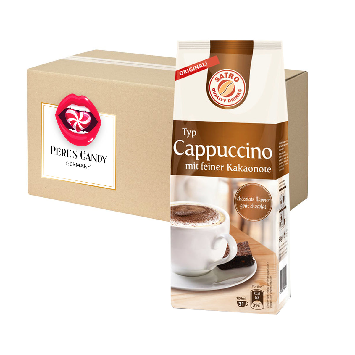 SATRO cappuccino with a fine cocoa note 5x500g – Pere's Candy